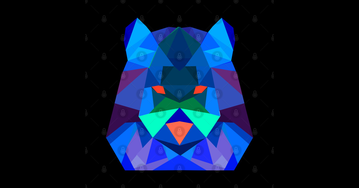 Poly Lion Design #5 - Animals - Sticker | TeePublic