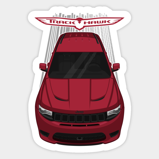 Jeep Grand Cherokee Trackhawk - Velvet Red - Trackhawk Logo - Sticker ...