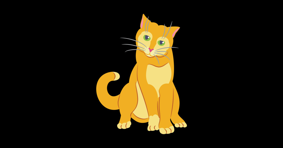 Yellow Tom Cat - Cat - Sticker | TeePublic