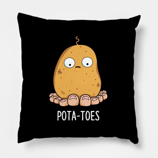 Potatoes Cute Potato With Toes Pun - Potato Puns - Pillow | TeePublic
