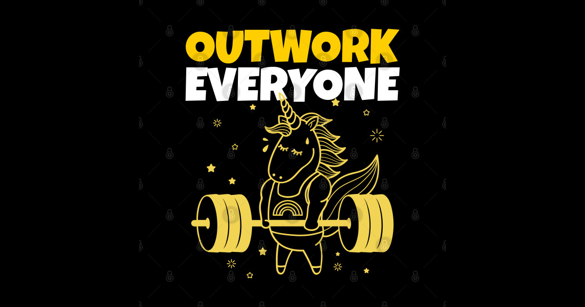 Outwork Everyone - Unicorn At The Gym - Motivation - Kids T-Shirt ...