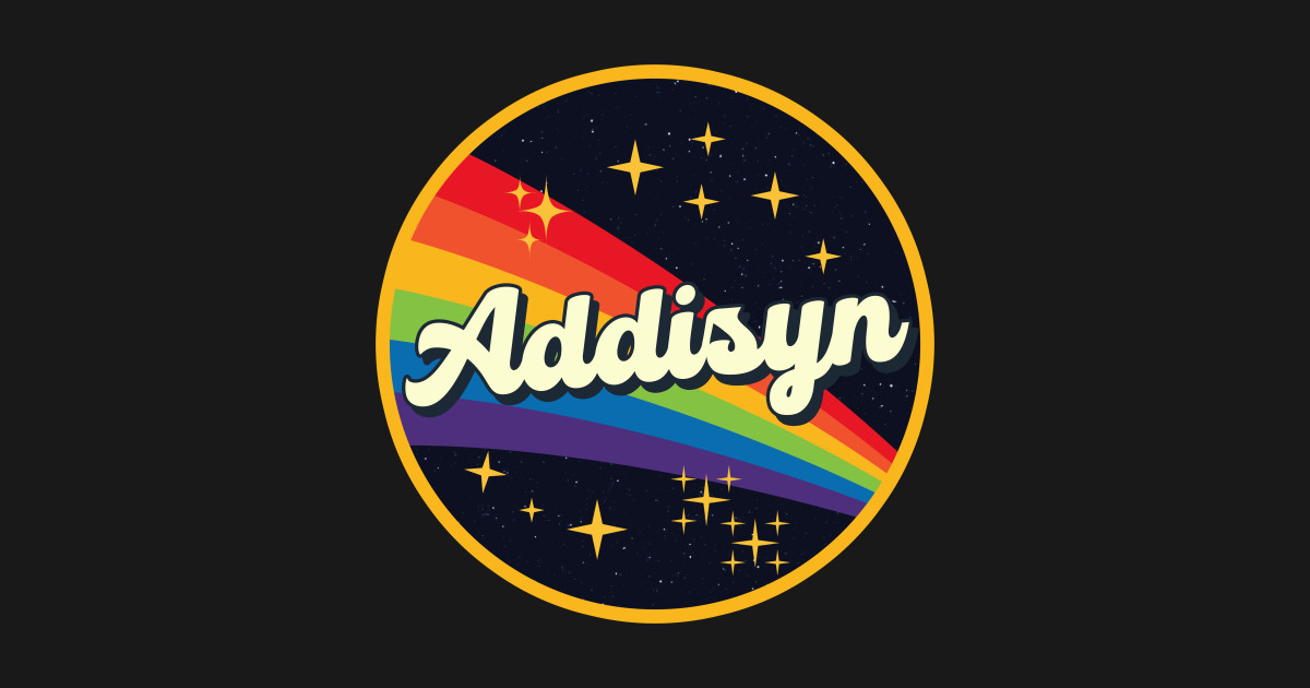 Addisyn // Rainbow In Space Vintage Style - Addisyn - T-Shirt | TeePublic