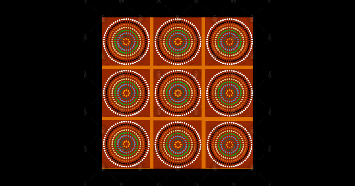 Awesome Aboriginal Dot Art - Awesome Aboriginal Art - Pin | TeePublic