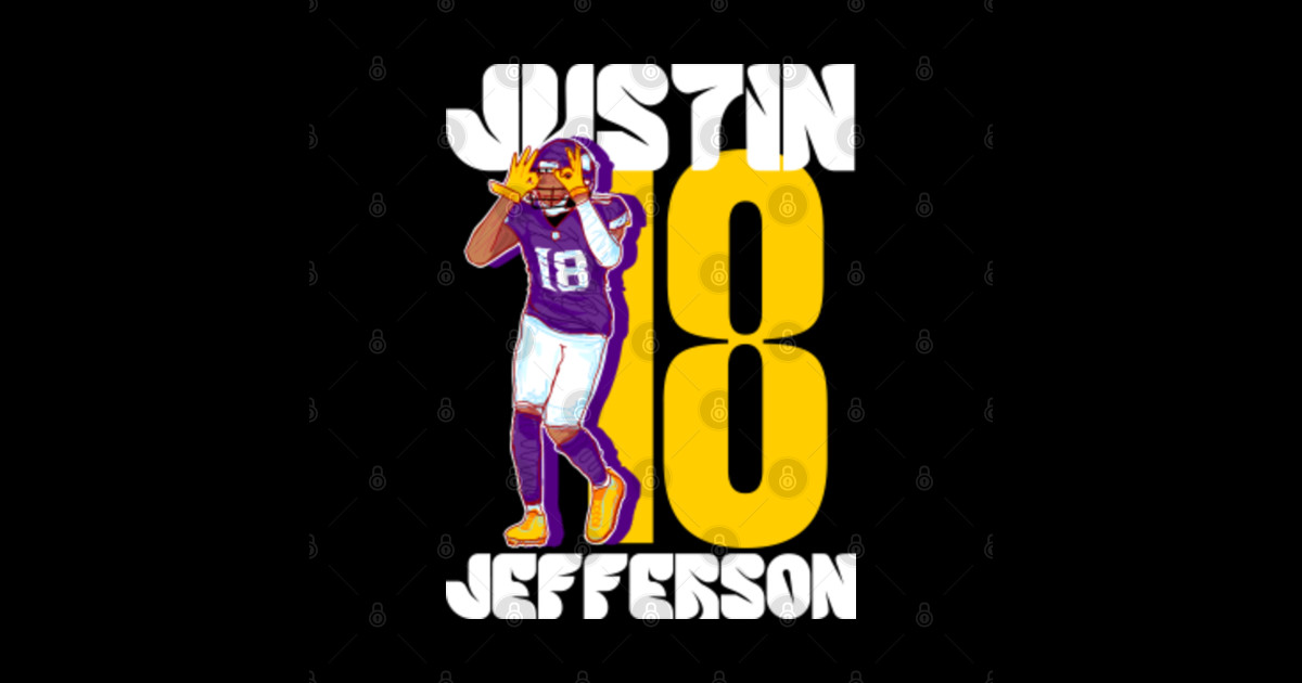 Justin Jefferson Griddy - Justin Jefferson - Sticker | TeePublic