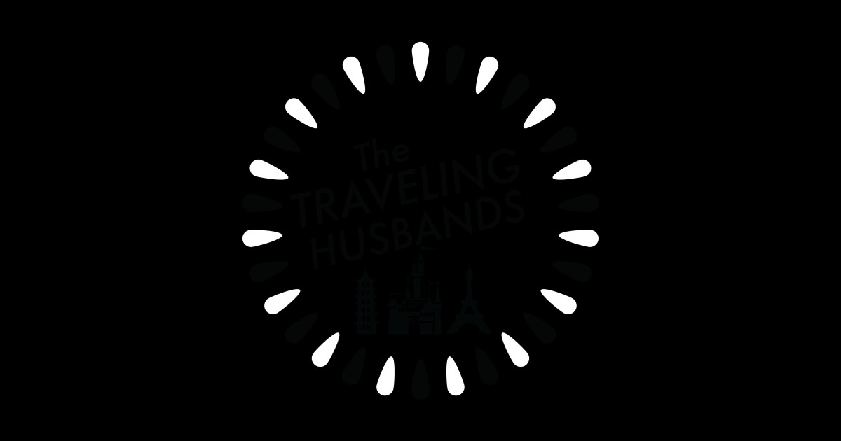 TTH Circle Logo BW - The Traveling Husbands - Sticker | TeePublic