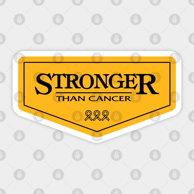 Sarcoma Cancer Awareness yellow ribbon Stronger Than Cancer - Sarcoma ...