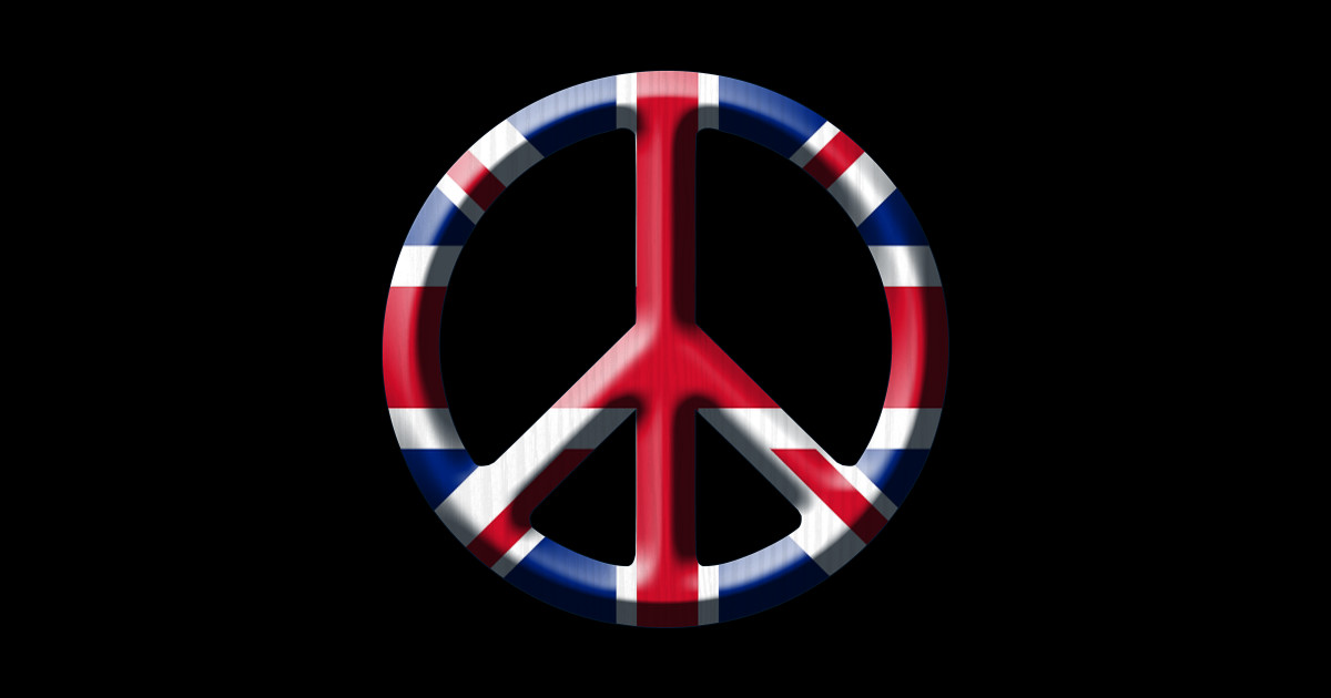 Union Jack Peace Symbol - Peace And Love - Sticker | TeePublic