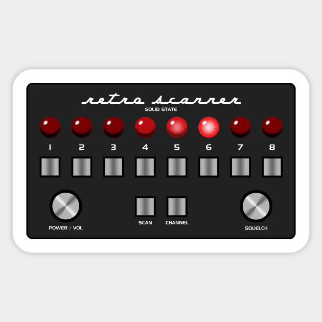 Retro Police Scanner - Radio - Sticker | TeePublic