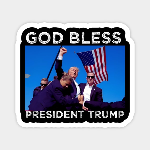 God bless President Trump, Donald Trump 2024 - Trump 2024 - Magnet ...