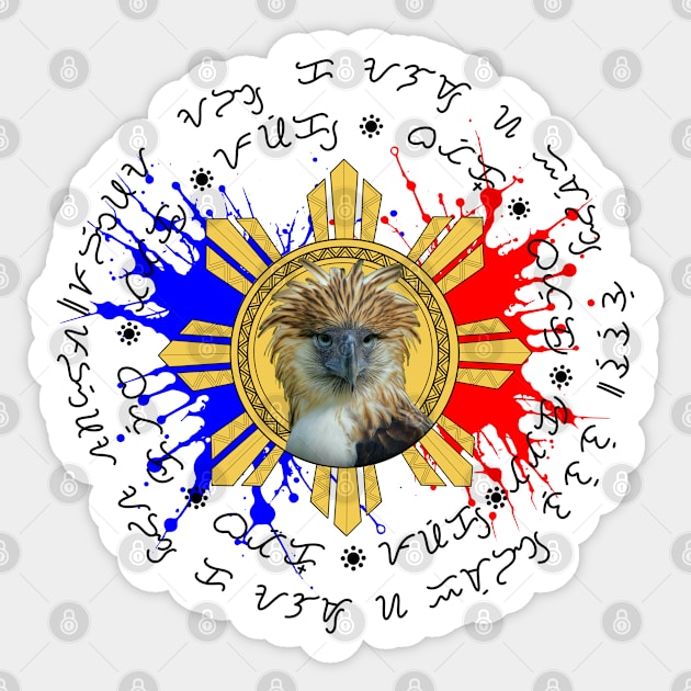 Philippine Sun/Eagle - Baybayin × Badlit script - Philippines Flag ...