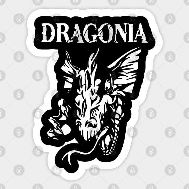 The legend of dragonia, white dragon - Game - Sticker | TeePublic