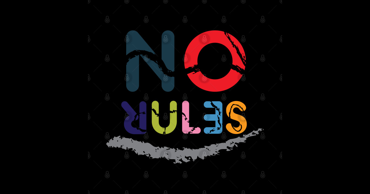 Colored No Rules sign - Limits - Sticker | TeePublic