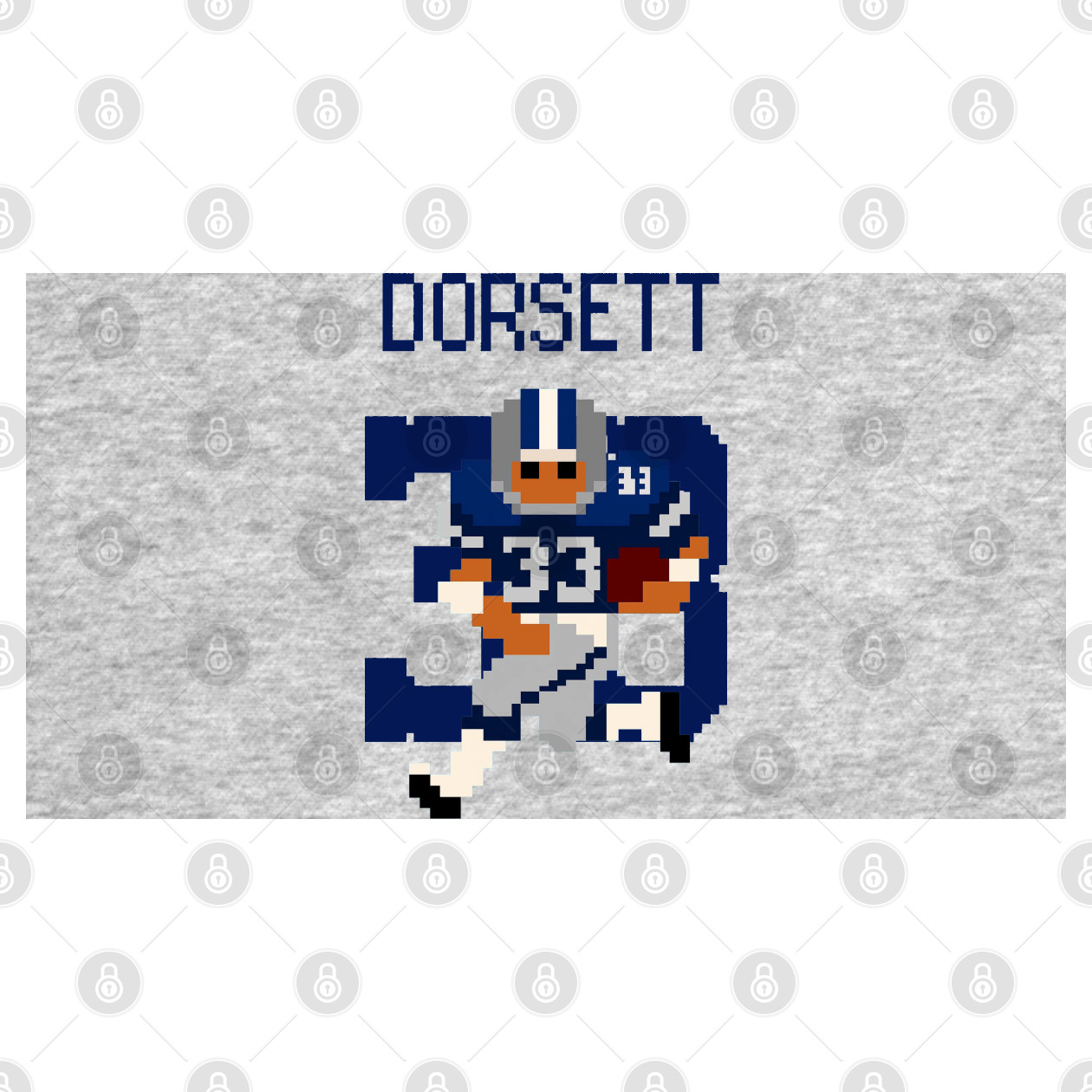 Tony Dorsett 8-Bit Running Back Throwback - Cowboys Football - T-Shirt ...