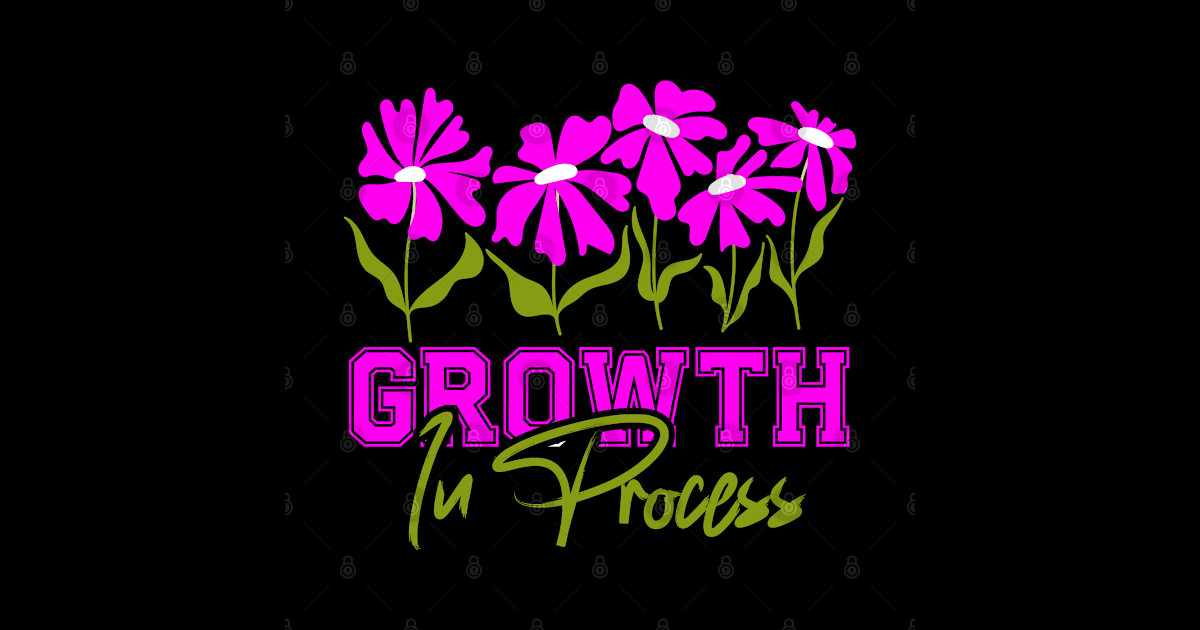Growth in process - Boho Floral Growth In Process - Sticker | TeePublic