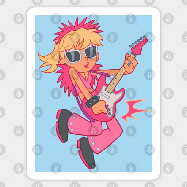 Hot Pink Rocker - Pink - Sticker | TeePublic
