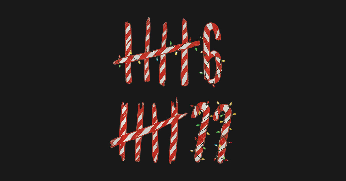 Six Seven Candy Cane Tally Marks Christmas Meme Holiday Humor - 67 ...