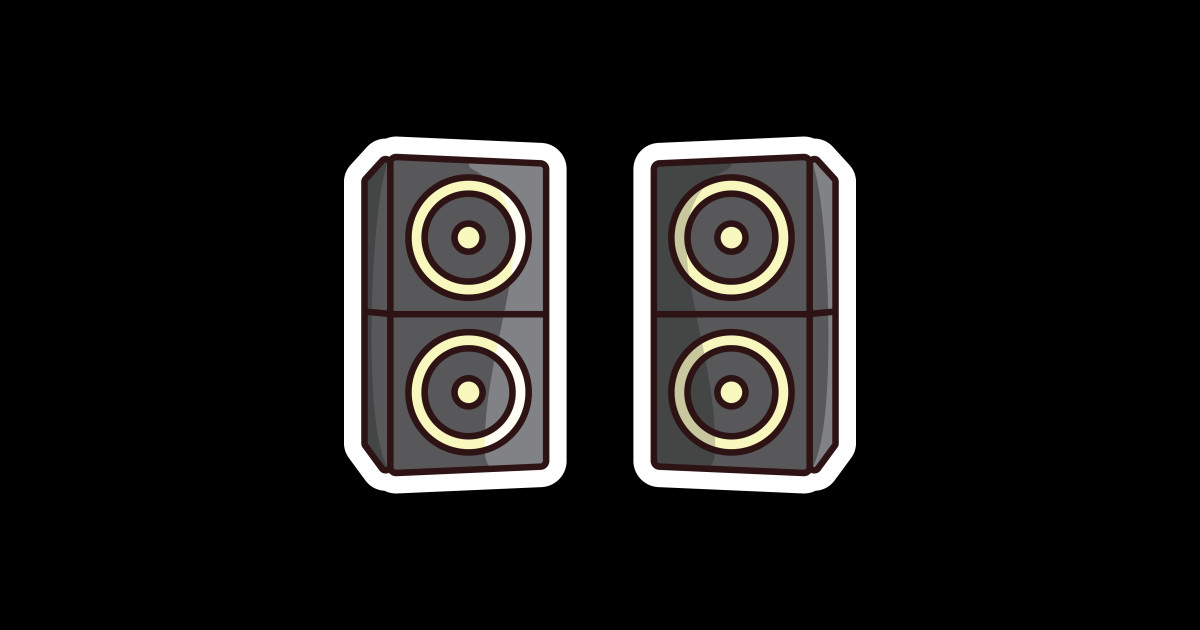 Modern Acoustic System Audio Speaker Sticker vector illustration ...