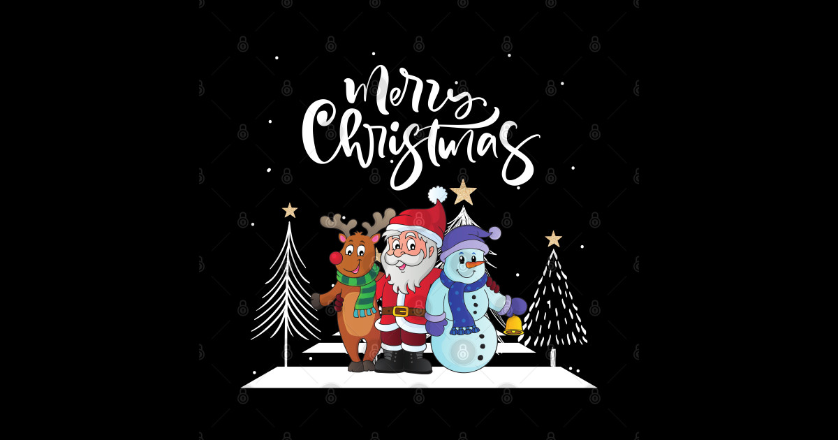 Christmas Crossroads Cute Santa And Team - Christmas Crew - Sticker ...