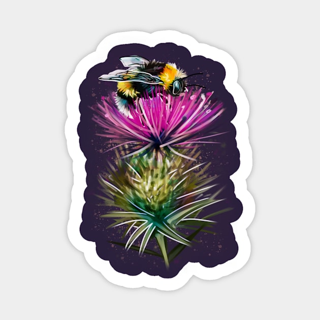 Bee in a flower - Bee - Sticker | TeePublic