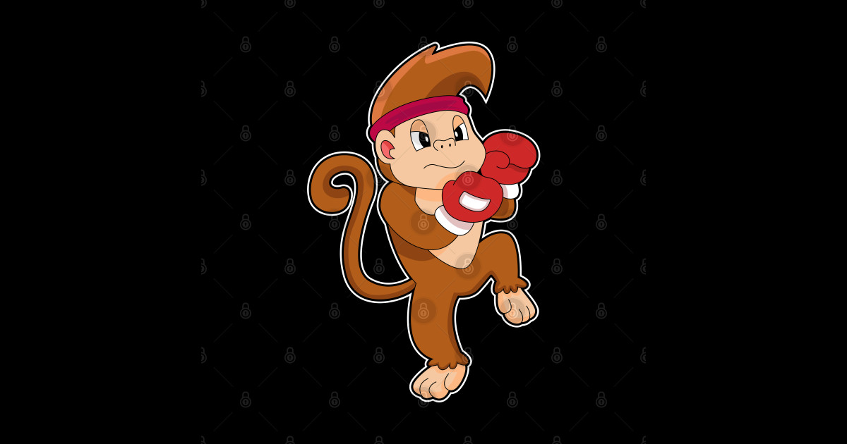 Monkey Boxer Boxing gloves - Boxer - Sticker | TeePublic