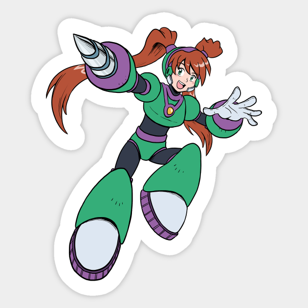 QUAKE WOMAN - Mega Man - Sticker | TeePublic