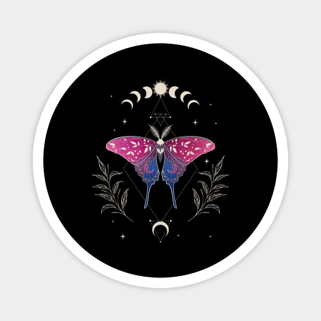 Bisexual Luna Moth Celestial Cottagecore LGBT Pride Flag - Bisexual ...