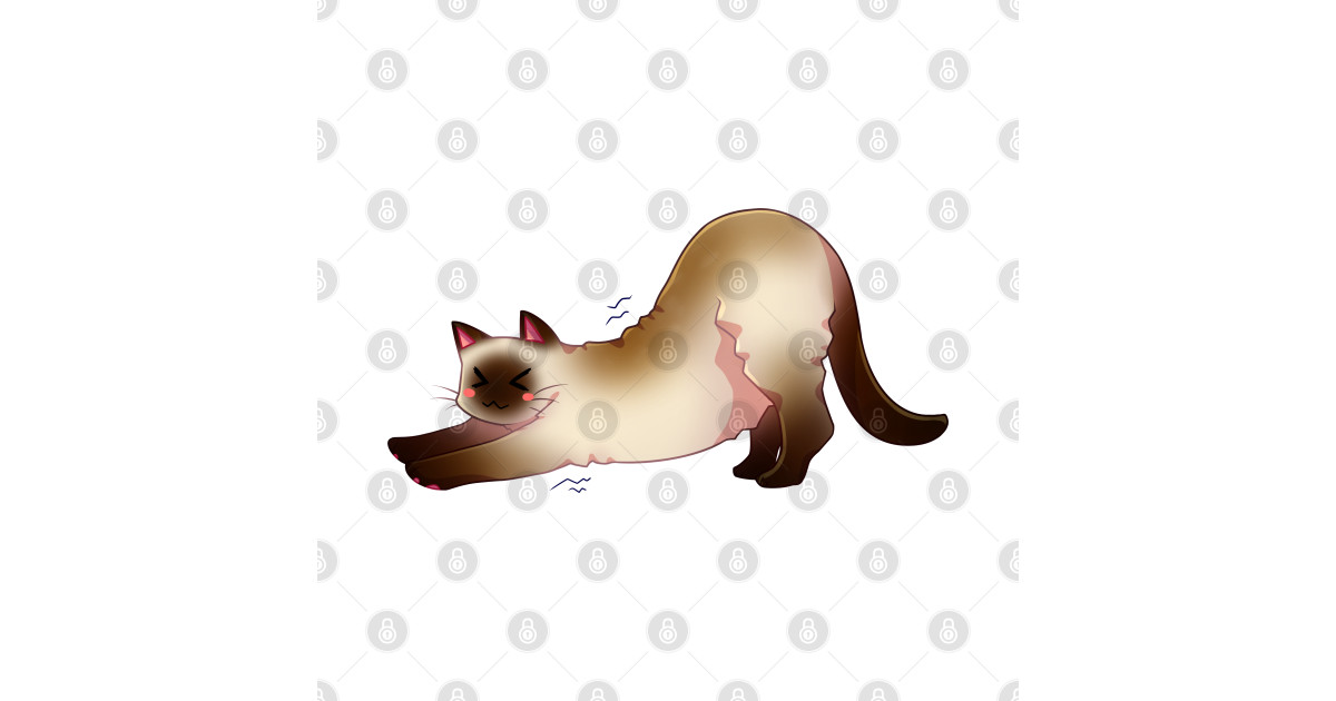 Mocca Siamese Cat V.2 - Cat - T-Shirt | TeePublic