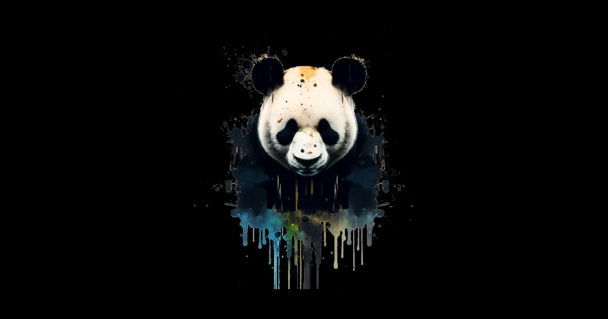 panda dripping - Panda - Sticker | TeePublic