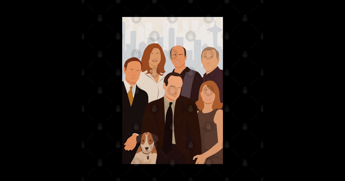 Frasier Sitcom Illustration - Sitcom - Sticker | TeePublic