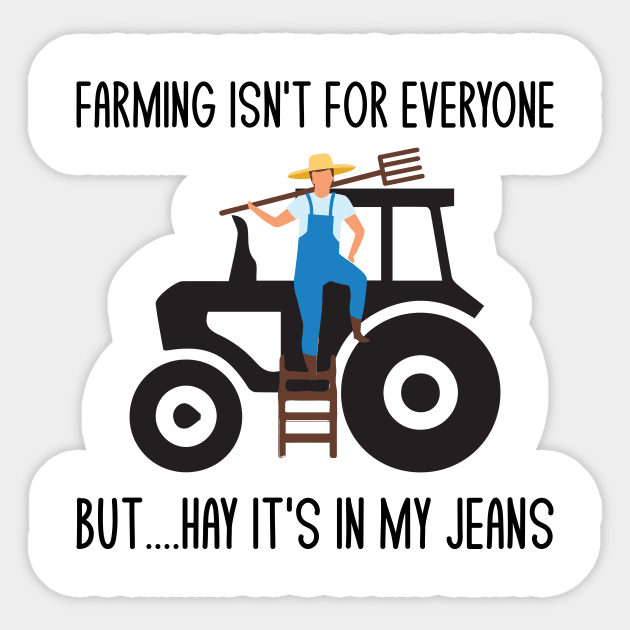 Funny Farmer Farming Tractor Pun Jokes Humor - Farmer - Sticker | TeePublic