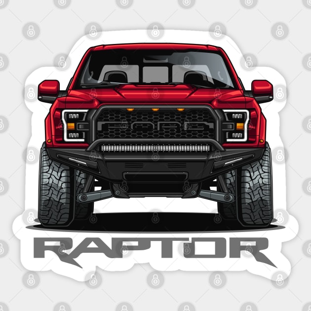 F-150 SVT Raptor (Rapid Red Metallic) - Ford F150 Raptor - Sticker ...
