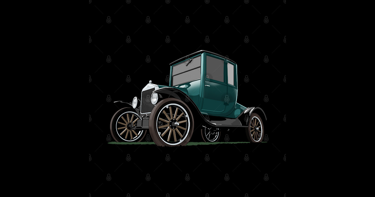 1924 Ford Model T Doctors Coupe in green - Ford Model T - Posters and ...