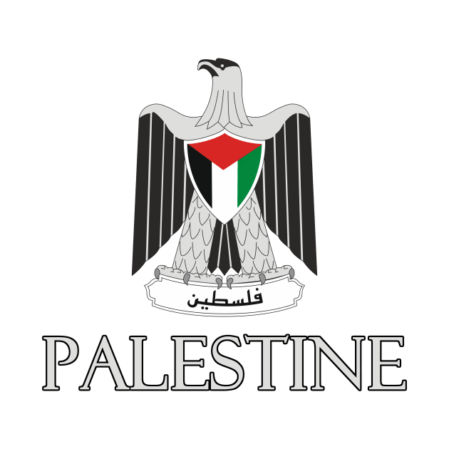 Palestine - Coat of Arms Design - Palestinian Pride - T-Shirt | TeePublic