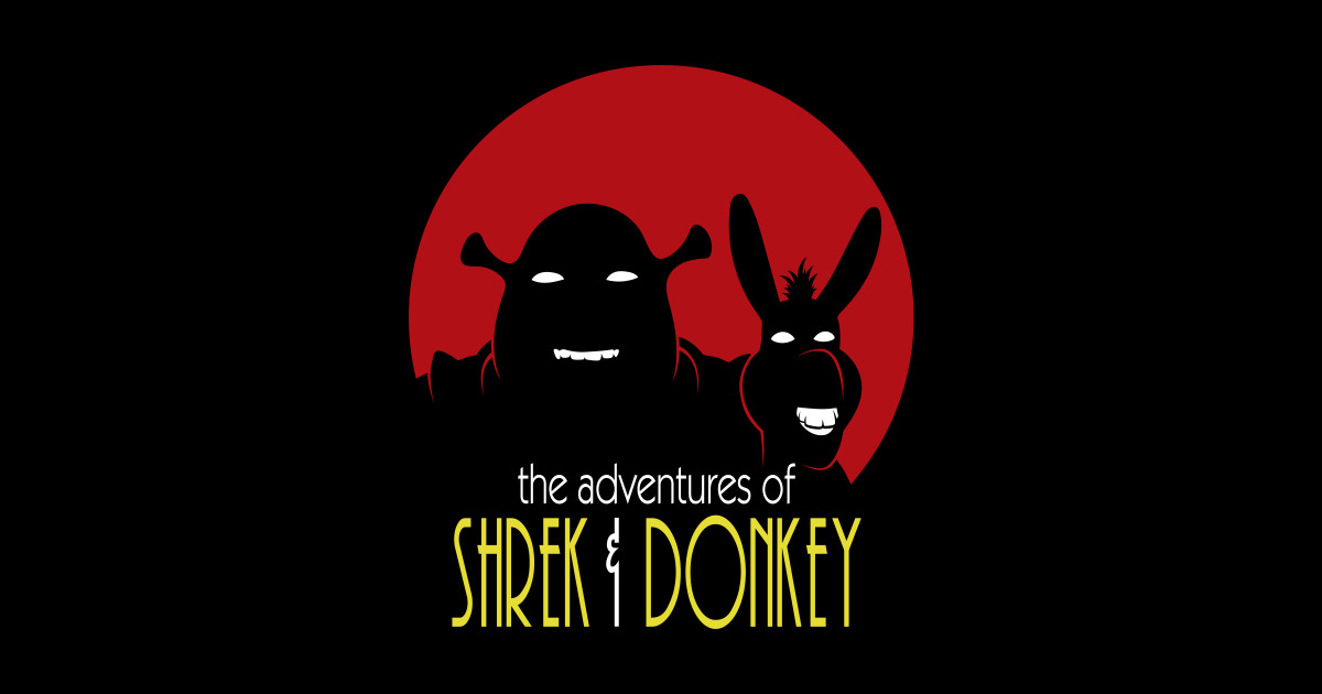 The adventures of Shrek and Donkey - Shrek - Sticker | TeePublic