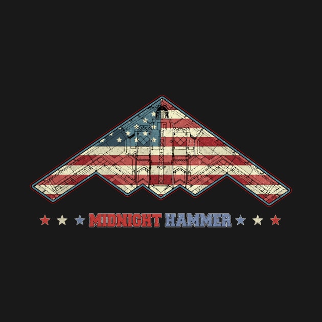 midnight hammer retro usa flag 2025 - Midnight Hammer - T-Shirt | TeePublic