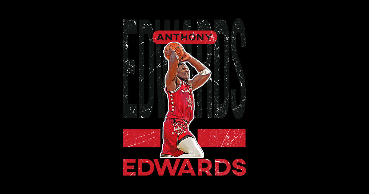 Anthony Edwards All Star Team ⭐⭐⭐⭐⭐ - Anthony Edwards - Sticker | TeePublic