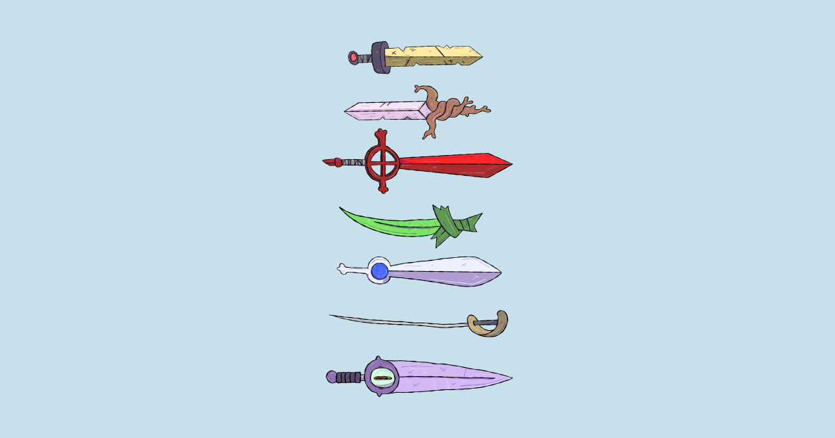 Adventure Time - Finn Swords Vertical - Adventure Time - T-Shirt ...