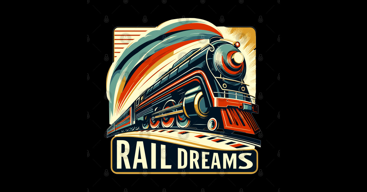 Train Vintage, Rail Dreams - Train - Sticker | TeePublic