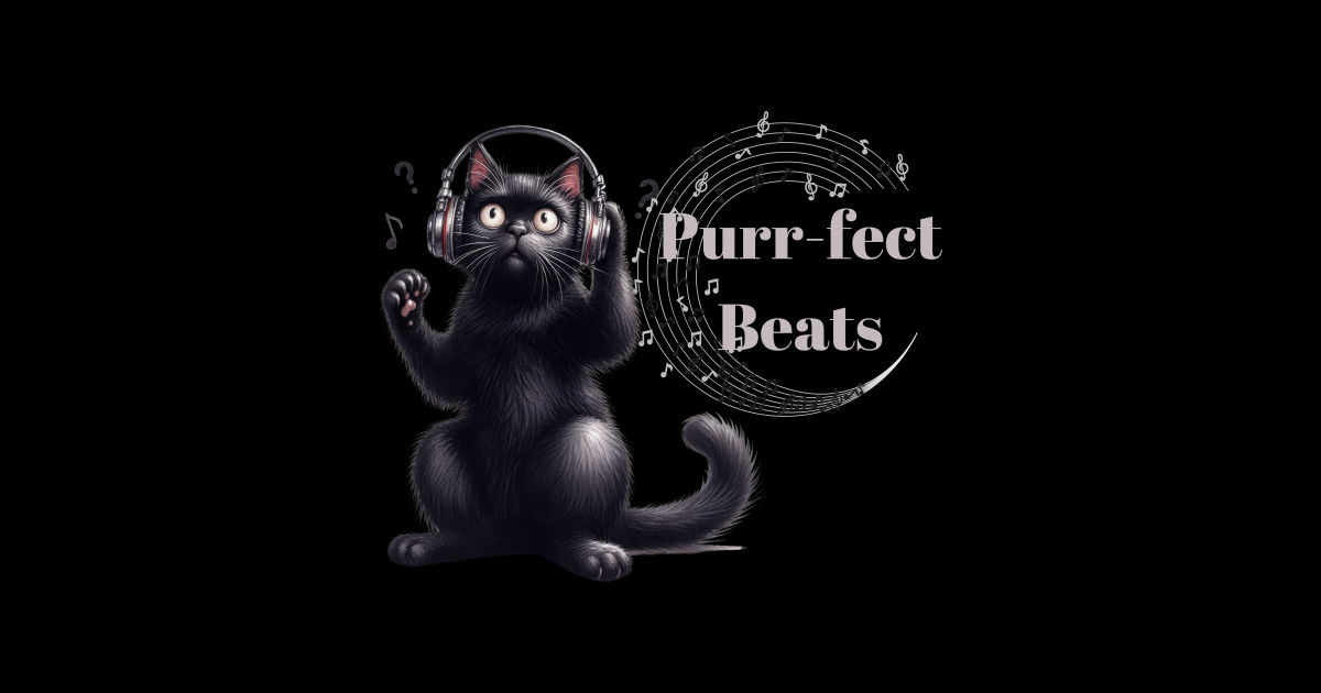 Funny Cat With Headphones Listening To Music - Cat Listening Music ...