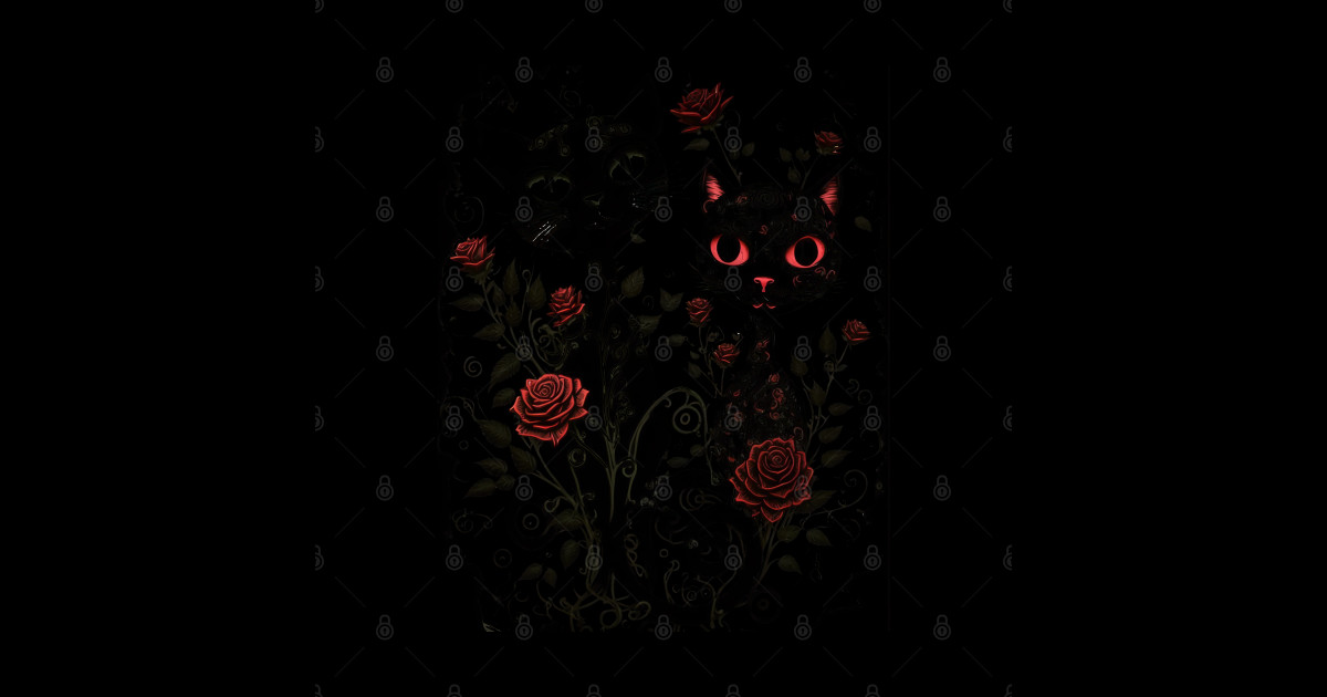 Gothic cats couple #1 - Gothic - Sticker | TeePublic