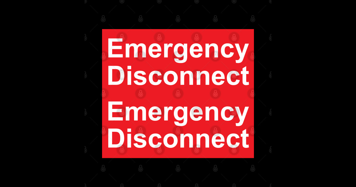 Emergency Disconnect Label For Electrical Service - Emergency ...