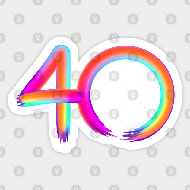 brushed 40 - 40 - Sticker | TeePublic