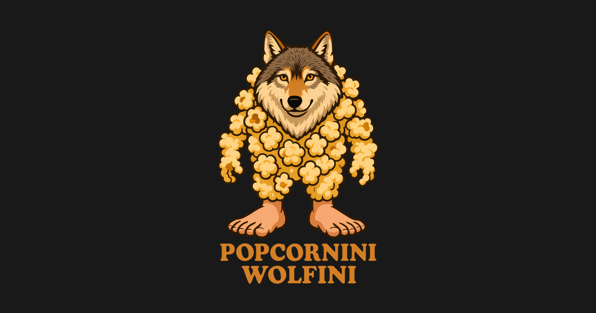 Popcornini Wolfini – Italian Brainrot Meme Wolf Snack Mashup - Popcorn ...