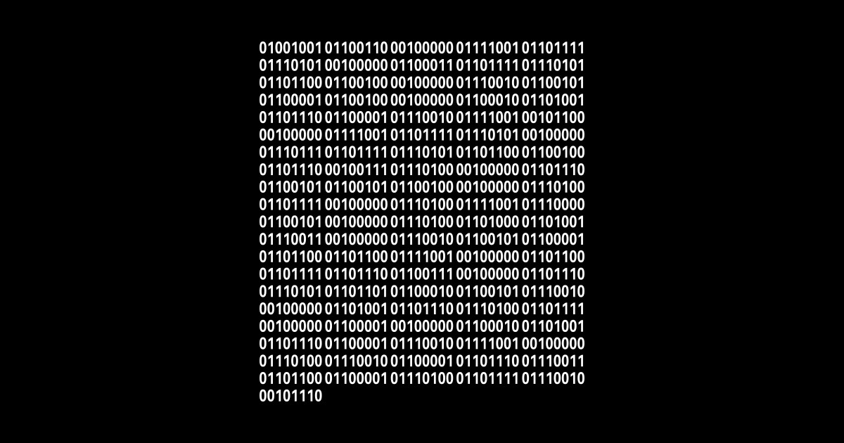 Binary Message - Binary - Sticker | TeePublic