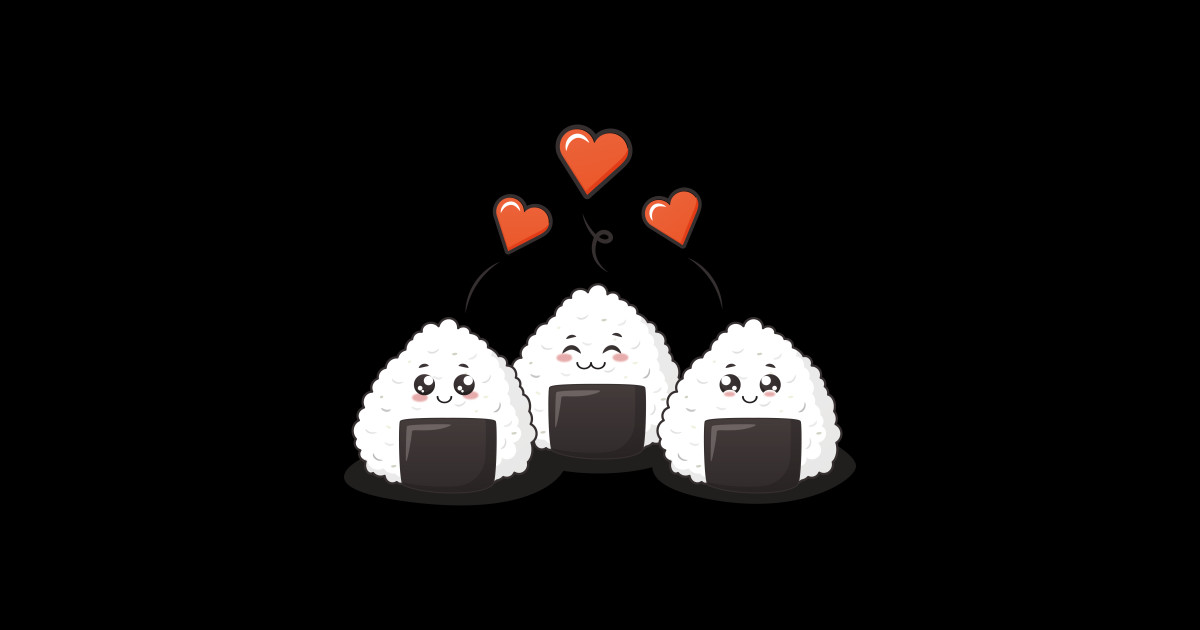 Cute Drawing of Onigiri Food - Onigiri - Posters and Art Prints | TeePublic