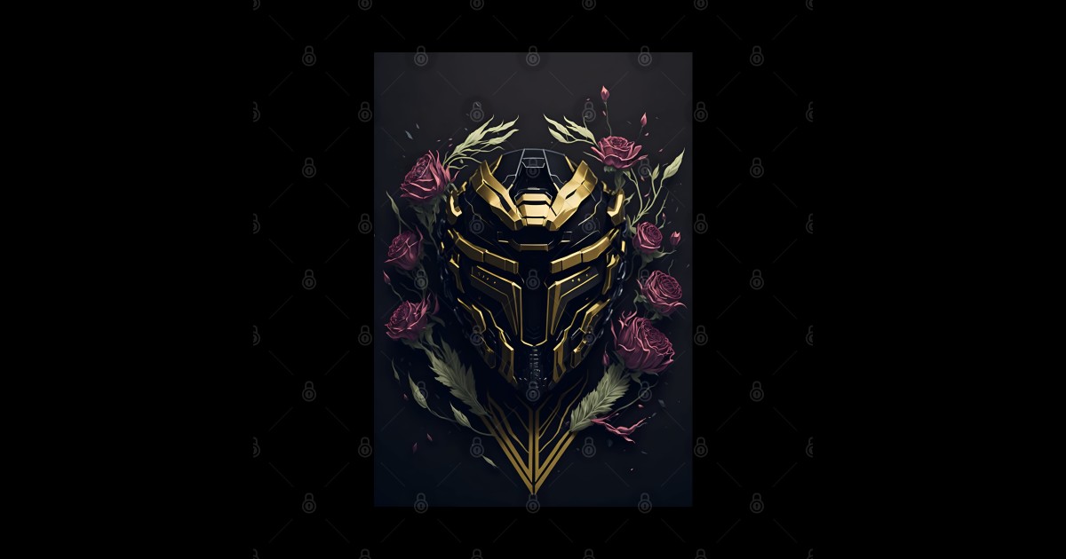 Halo Master Chief Helmet 05 - Gold & Rose COLLECTION - Halo - Sticker ...