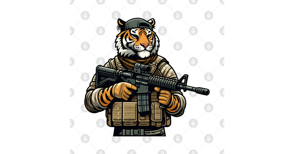 Tactical Tiger - Tiger - T-Shirt | TeePublic
