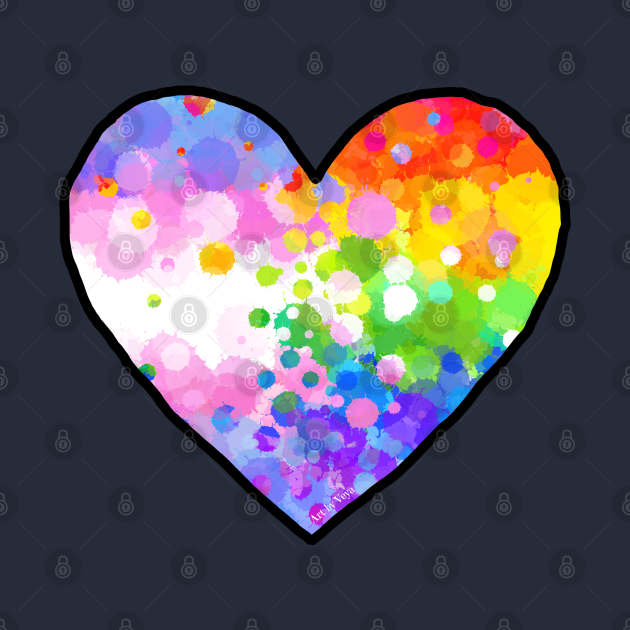 Trans/Rainbow Heart - Transgender - T-Shirt | TeePublic