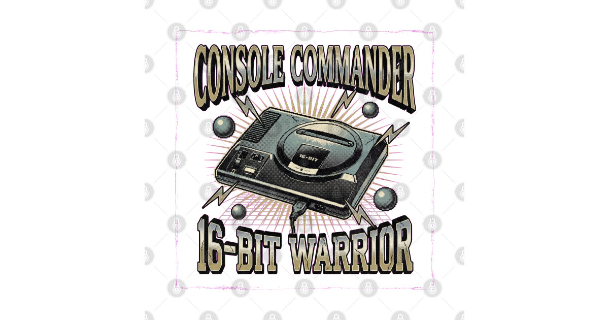 Console Commander 16 Bit Warrior - Retro Gaming - T-Shirt | TeePublic