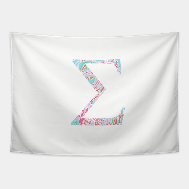 Sigma Splash Greek Letter - Watercolor - Tapestry | TeePublic